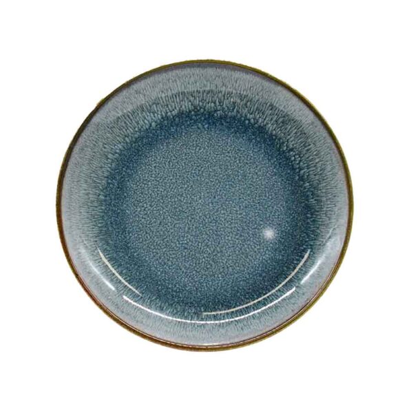 Scandi Ceramic Side Plates Set of Four Blue Reactive Glaze