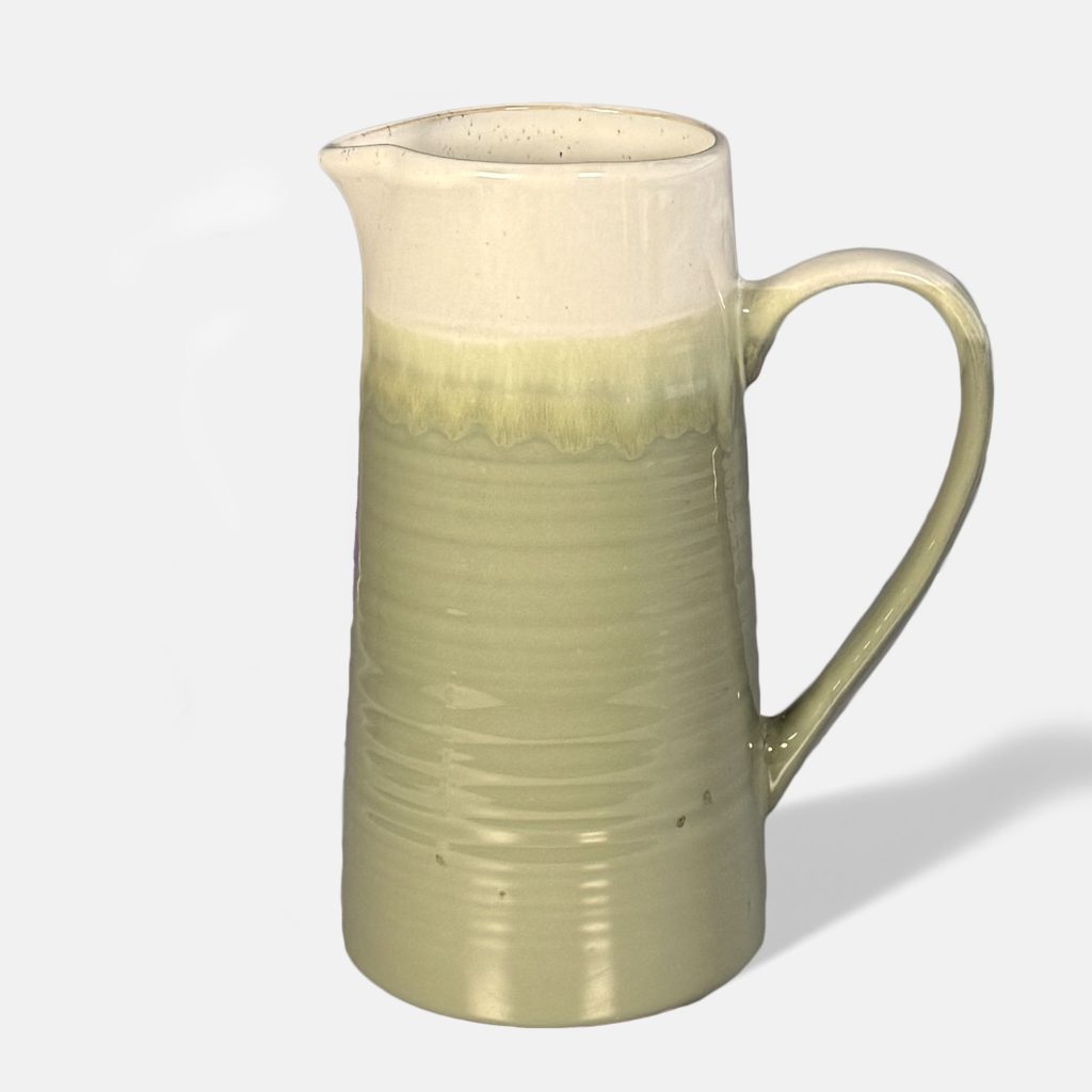 Scandi Home Terra Fusion 1.8L Green Reactive Glaze Ceramic Jug | Upper ...